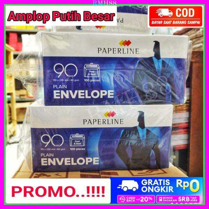 Amplop Putih Besar Paperline 1 Pak Isi 100 Pcs | Lazada Indonesia