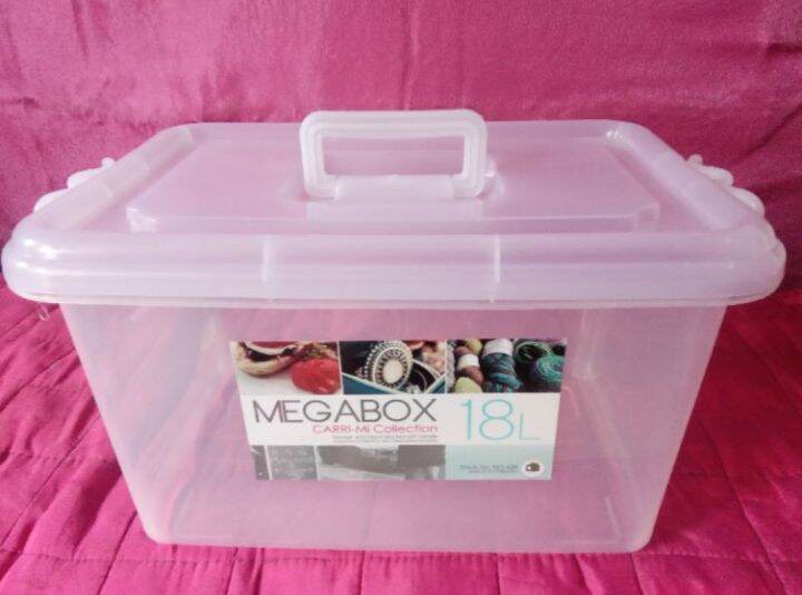 Megabox 18L Storage Box With Handle Clear | Lazada PH