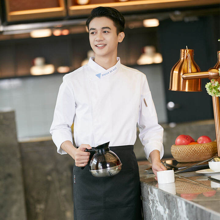 Lonier ชุดเชฟร้านอาหารระดับสูงชุดทำงานเชฟหลักร้านอาหารโรงแรมร้านอาหาร ...