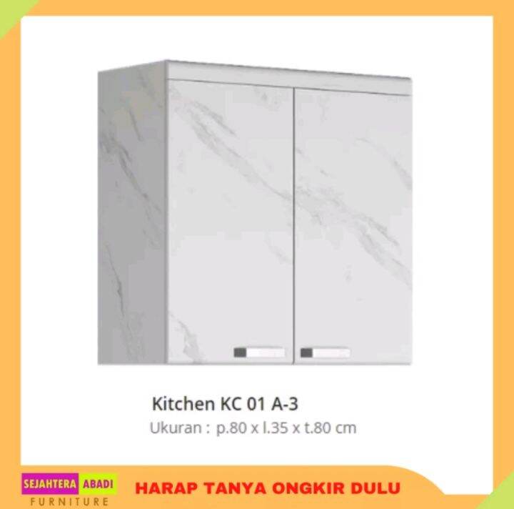 Kitchen Set Marble Siantano Modern Minimalis KC 01 A-3 storage lemari ...