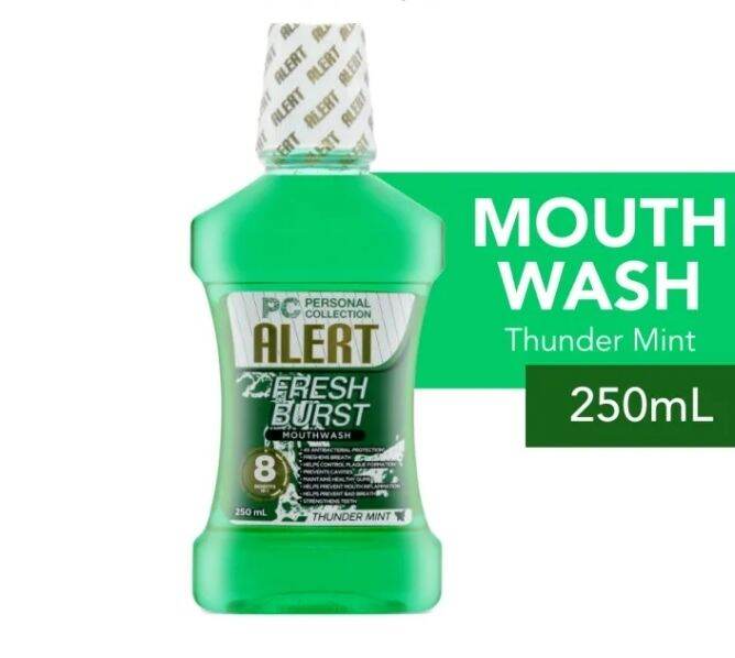 ALERT FRESH BURST MOUTHWASH THUNDER MINT 250 ml PERSONAL COLLECTION ...