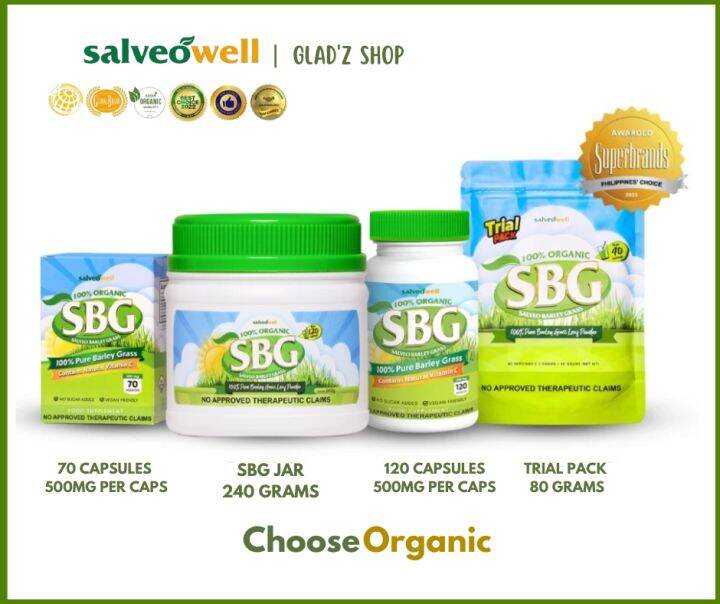 SBG Salveo Barley Grass Powder Juice Drink(Jar, Trial Pack, Capsule ...