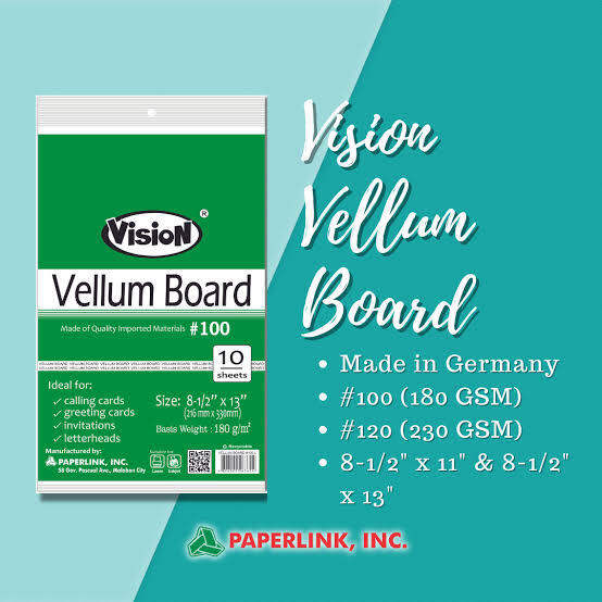 VISION Vellum Board Ideal for Calling Card, Invitation | Lazada PH