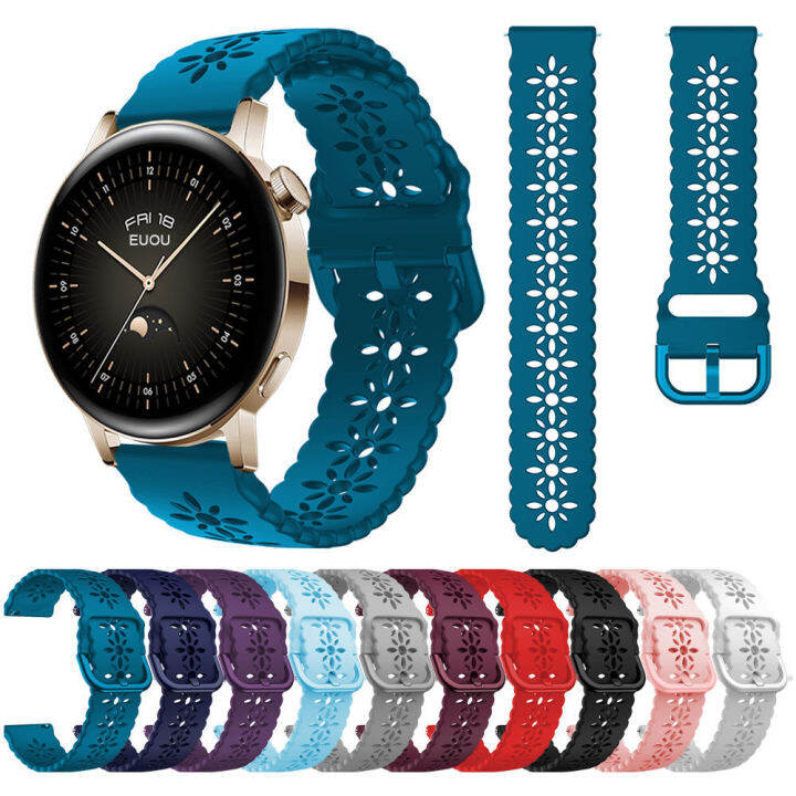 Lace Silicone Strap Flower Watch Strap for Huawei gt2 / gt3 42mm /gt3 ...