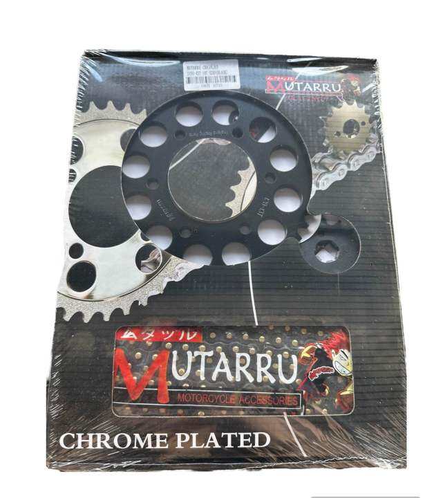 MUTARRU SPROCKET AND CHAIN SET BLACK SERIES RAIDER R150 / SNIPER 150 ...