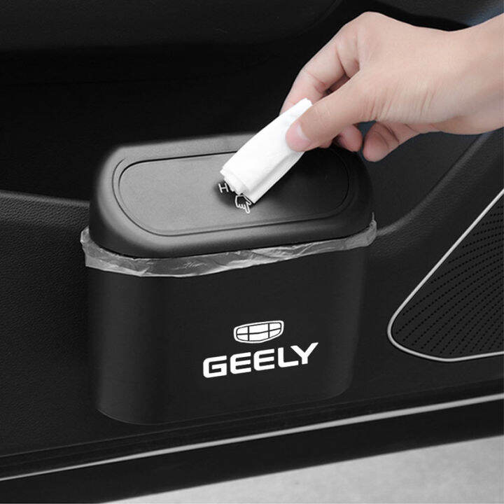 Universal Portable Hanging Mini Car Trash Bin with car logo Auto ...