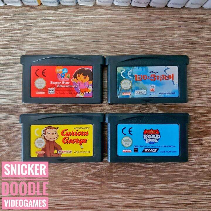 Game Boy Advance Games: Dora The Explorer•Lilo & Stitch•Curious George ...