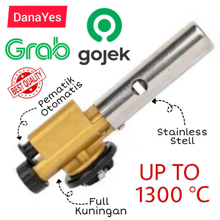 Kepala Las Portable Jet Gas Blow Torch Flame Gun Metal Stainless ...