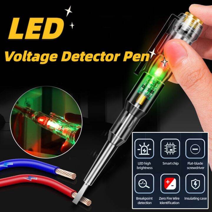 LED Voltage Detector Pen Intelligent Induction Test Pencil Electrical ...