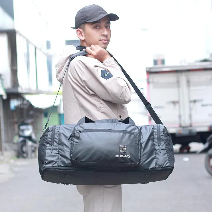Tas Travel Premium Terbaru Waterproof Hitam 50 Liter | Tas Duffel Gym ...