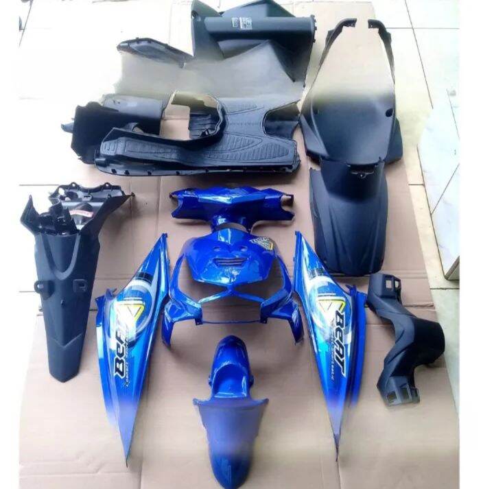 full set Body halus dan kasar Honda beat karbu warna biru dpt stripping ...