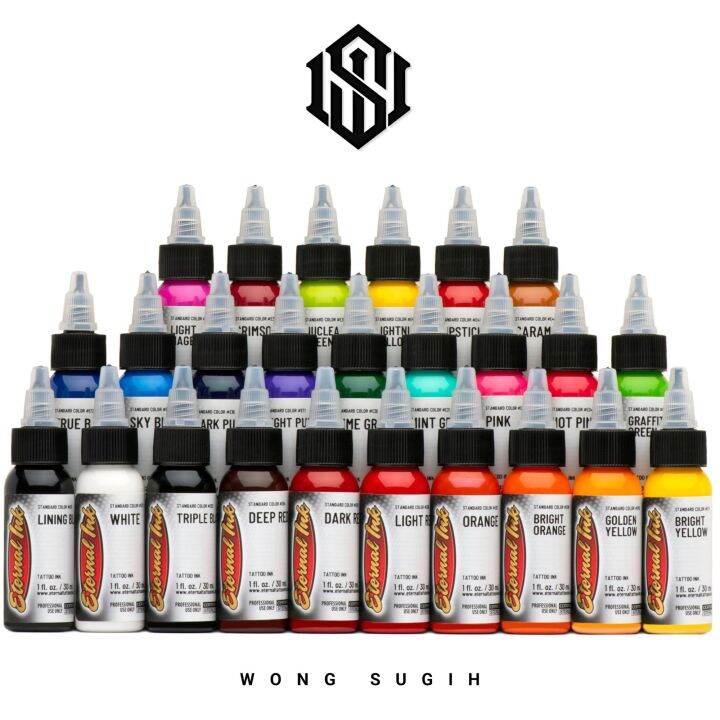 1oz Eternal Tattoo Ink 30ml Color - Tinta Praktek Latihan Tato Warna ...