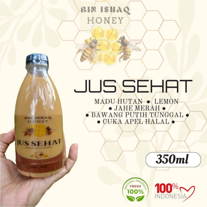 Jus bawang putih tunggal lemon madu hutan jahe merah cuka apel halal ...