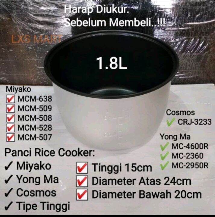 panci magicom teflon 1.8 tinggi | Lazada Indonesia