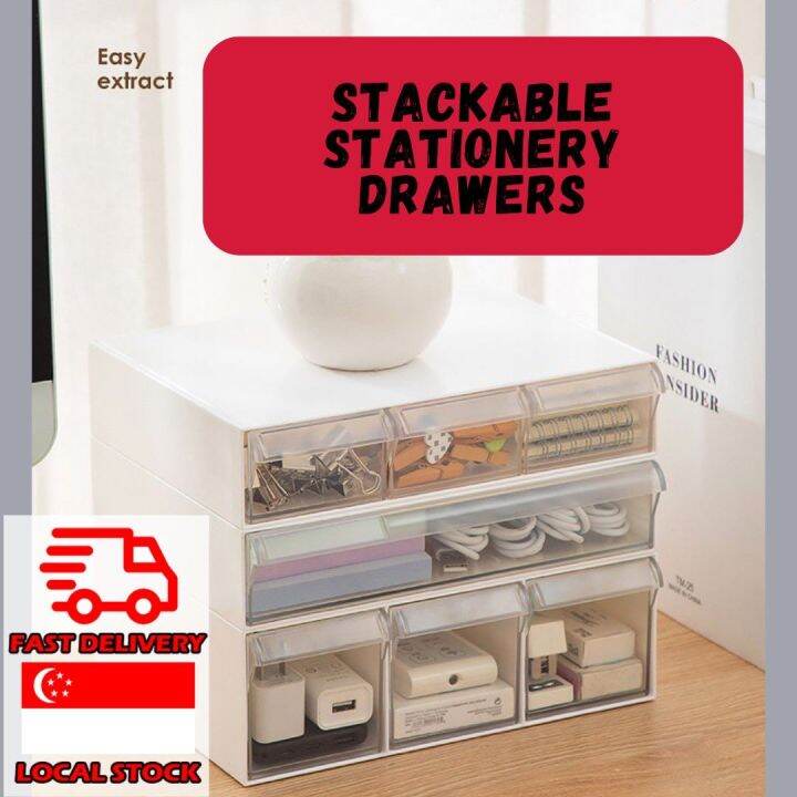 🇸🇬SG Ready Stock🇸🇬 Under Desk Table Adhseive Stationery Drawer ...