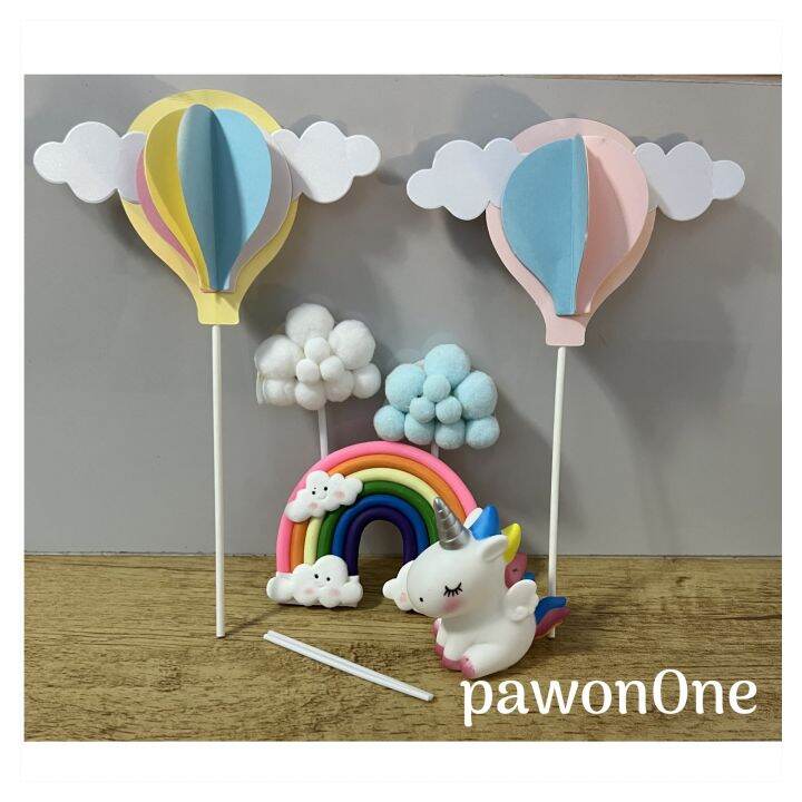 Paket Topper Unicorn Topper balon udara Topper rainbow | Lazada Indonesia