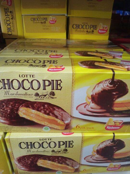 Chocopie Lotte Marshmallow Richeese 168G | Lazada Indonesia