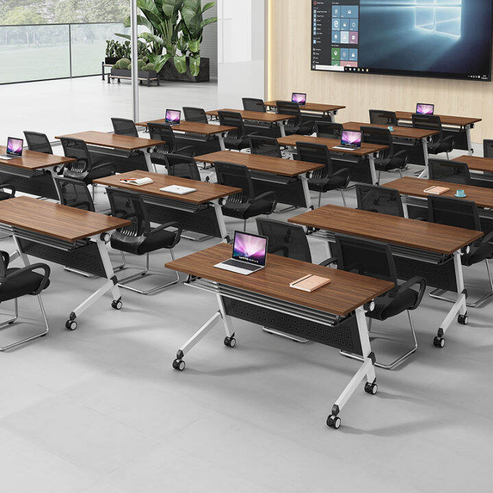 Foldable Training Tables and Chairs Training Institutions Wheeled Desk ...