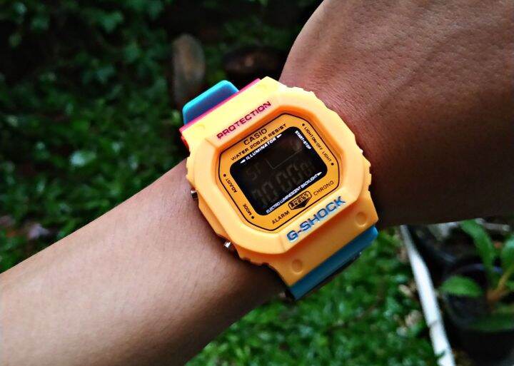 JAM TANGAN CASIO G SHOCK DW5600 RAINBOW TALI RUBBER NANO DIGITAL ...