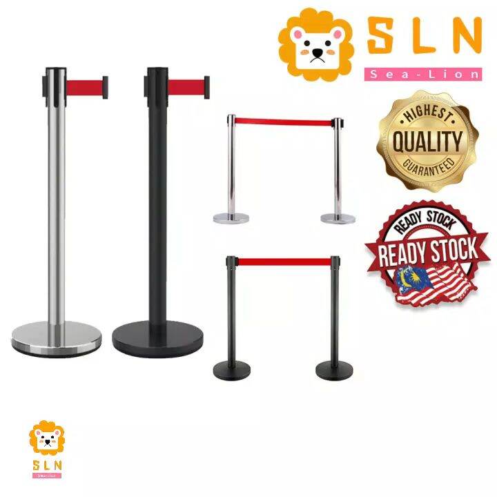 READY STOCK Queue Up Pole Line Stand Set Stainless Steel Retractable ...