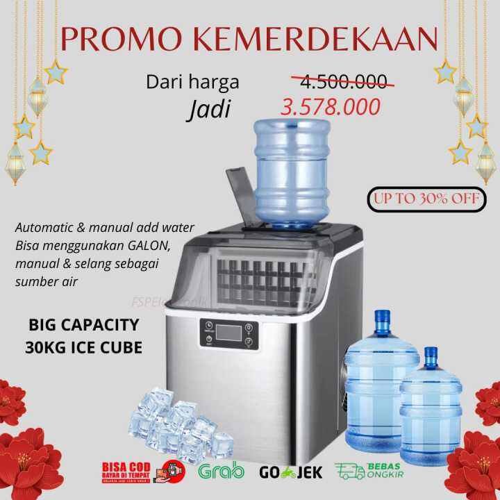 MESIN PEMBUAT ES BATU KRISTAL DENGAN CEPAT DAN MUDAH 30KG PERHARI//ICE ...
