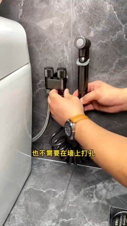 Bidet Spray Set Hand Bidet Two Way Tap Bathroom Faucet Toilet Hose Paip ...
