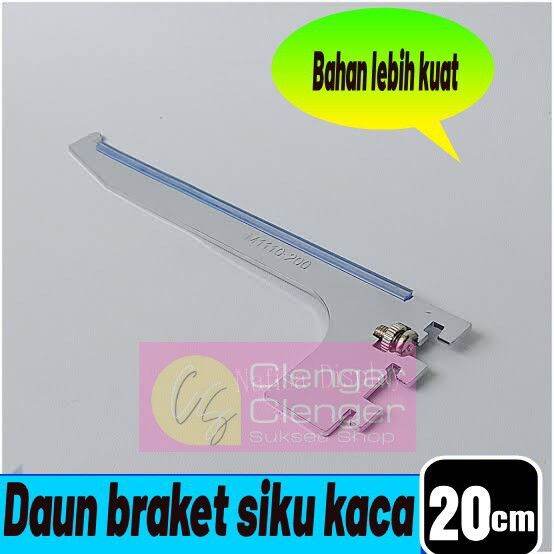 20cm Daun siku rak kaca braket penyangga kaca stainless rak aksesoris ...