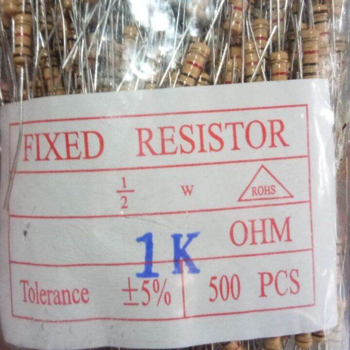 10pcs Resistor 1Kohm setengah watt 1K ohm 0.5watt Tol 5% | Lazada Indonesia