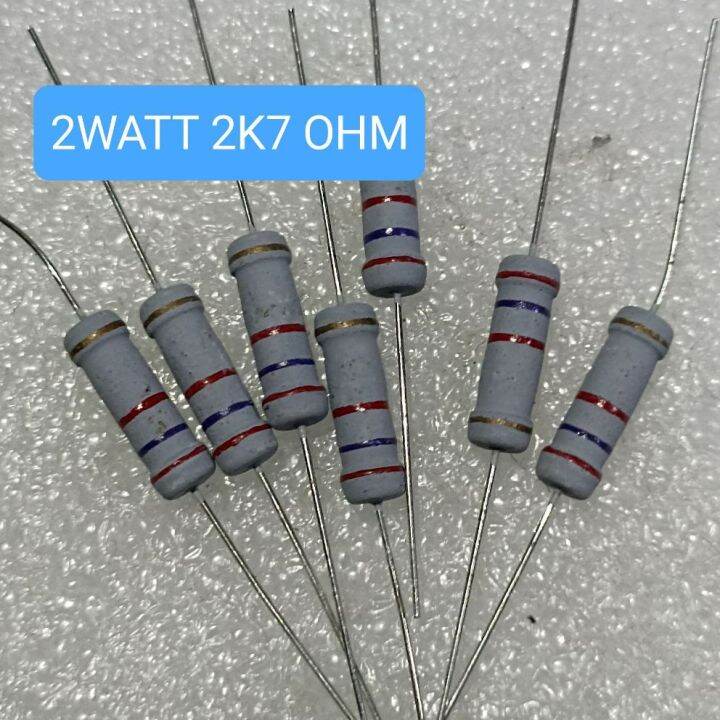 10BUAH RESISTOR 2 WATT 2K7 OHM 2WATT 2K7OHM 2W 2K7 OHM | Lazada Indonesia