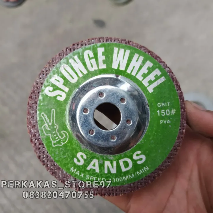 Mata gerinda sponge wheel PVA sands 4" gerinda poles kaca kramik granit ...