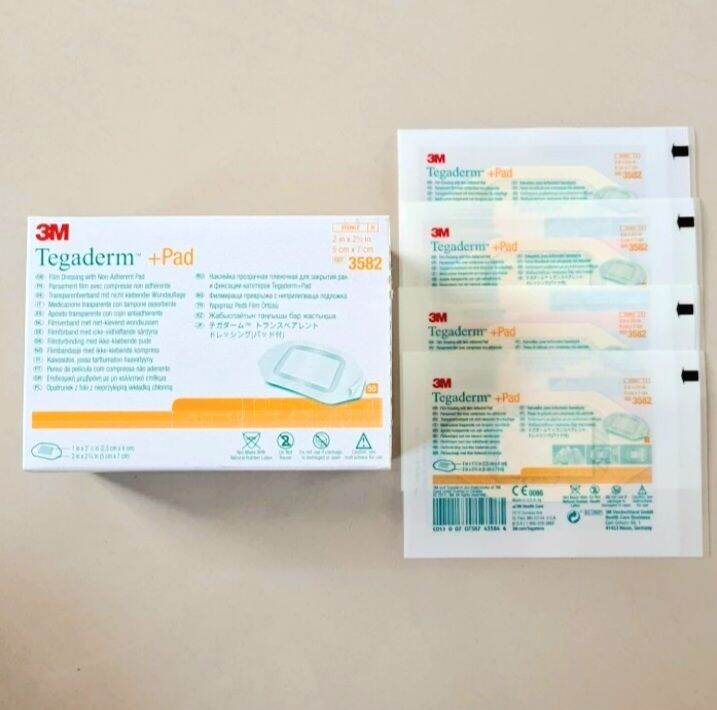 3M Tegaderm 3582 + Pad ORIGINAL Tegaderm Plester Luka Transparant Tahan ...