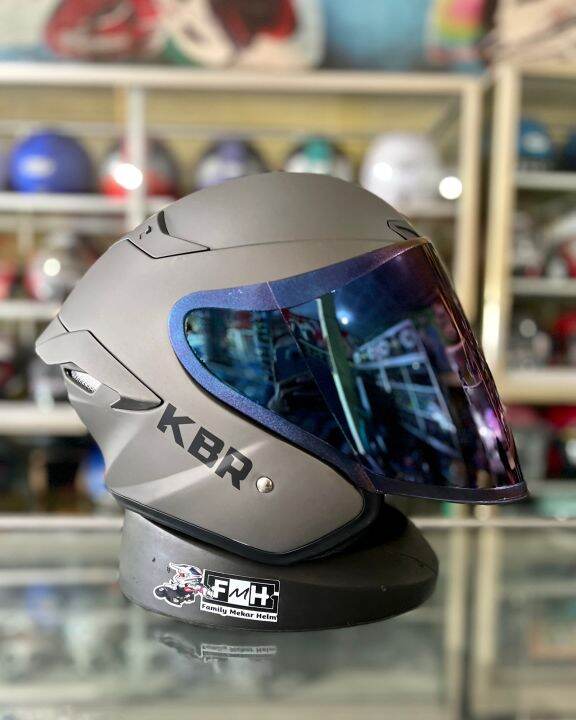 HELM KBR KAIRO HELM HALF FACE VERSI TTC WARNA ABU-ABU DOF | Lazada ...
