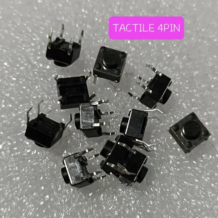 10BUAH TACTILE SWITCH 4PIN BULAT 6X6X5 TUT SWITCH PUSH BUTTON KECIL ...