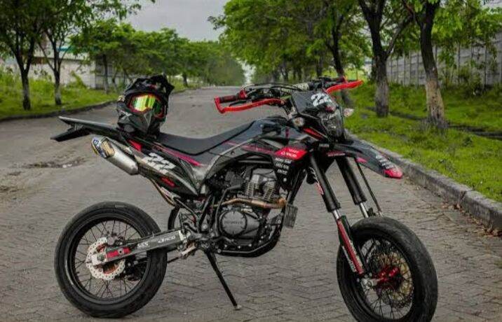 decal crf 150l full body hitam kombinasi merah | Lazada Indonesia