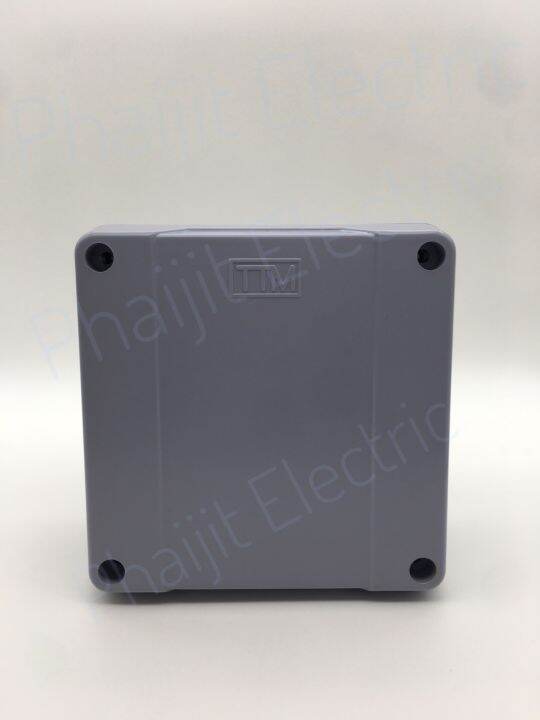TTM PLASTIC BOX กล่องพลาสติกน้ำ T-202 บ้อคเก็บสายไฟ TTM สีเทา Junctions ...