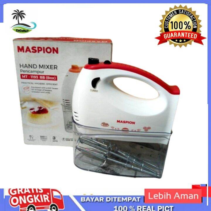 Maspion MT1193BB – Hand Mixer 200 Watt 5 Kecepatan | Lazada Indonesia