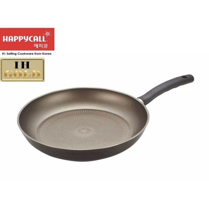 HOT🔥LANGKAWI ORIGINAL HAPPYCALL 28CM INDUCTION NON STICK FRY PN/KUALI LEPER NON STICK-GOLD IH ...