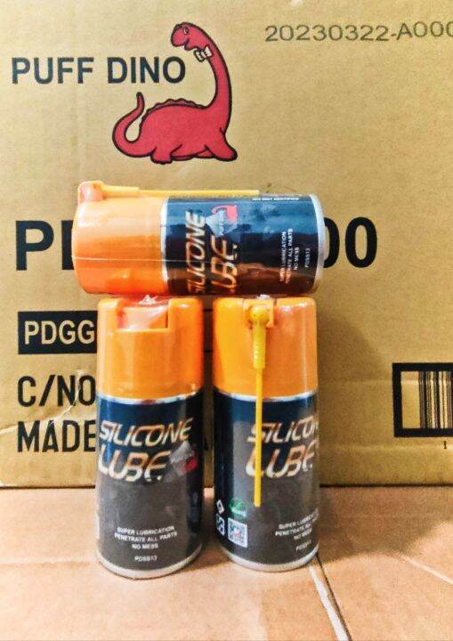 Puff Dino Silicone Oil Spray Lubricant 130ml Combo with Puff Dino White ...