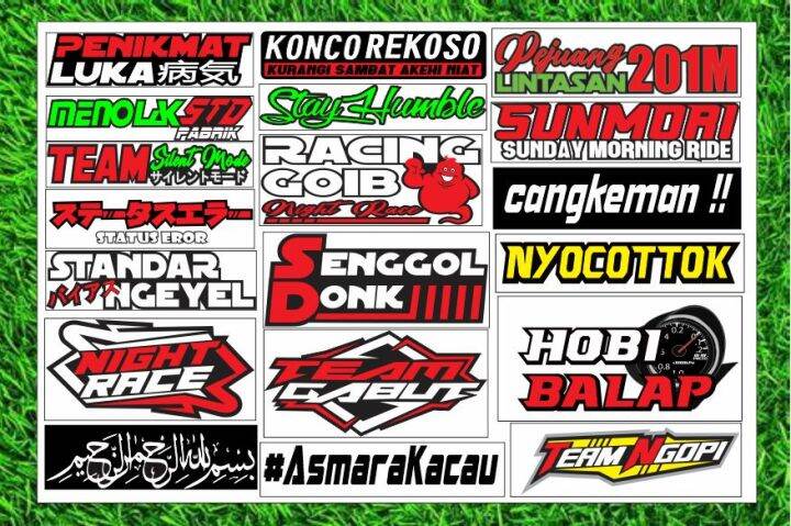 Stiker Pack Kata Kata Racing Hologram Viral | Lazada Indonesia