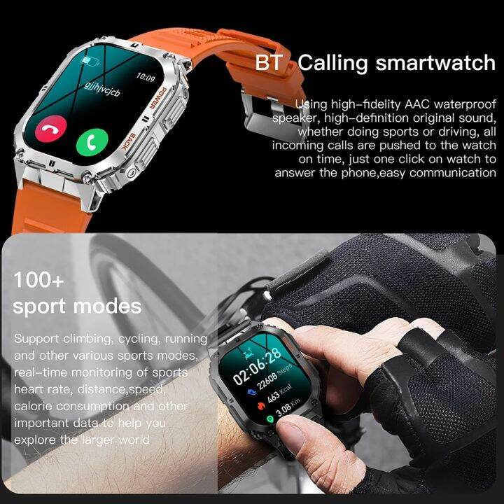 Lemfo K61 PRO smartwatch, AMOLED screen waterproof, 1.96x410 high-definition screen, 502 mAh ...