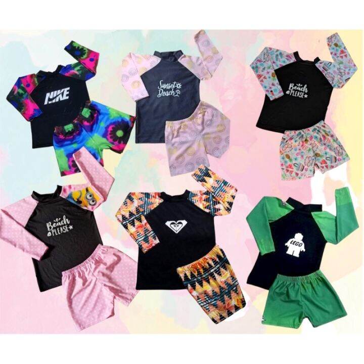 Rash Guard for Kids Age 1-9yrs old Boy/Girl Assorted Design | Lazada PH