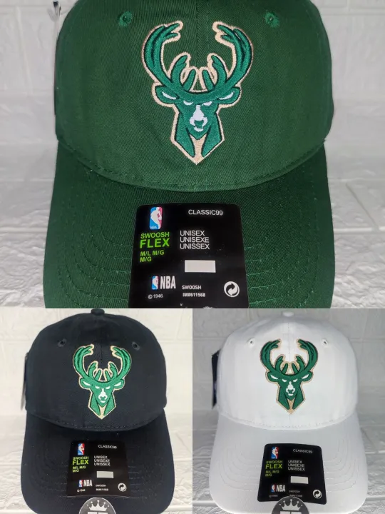 NBA Milwaukee Bucks Swoosh Flex Dadhat / Baseball Cap (OEM) Quality ...