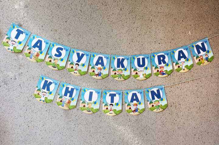 Tasyakuran Khitan Flag Banner Khitanan Bunting | Lazada Indonesia