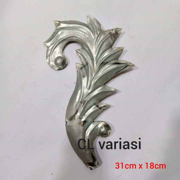 daun panjang plat besi tampilan 2 muka 31x18cm | Lazada Indonesia