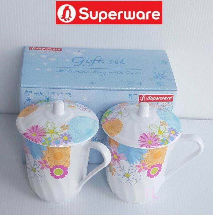 ชุดถ้วยผกาคู่ 4 ชิ้น (2ชุด3.2"×4")ลายซัมเมอร์ เฟรช ซุปเปอร์แวร์เกรดA เมลามีน100% ตรานกเพนกวิน ...