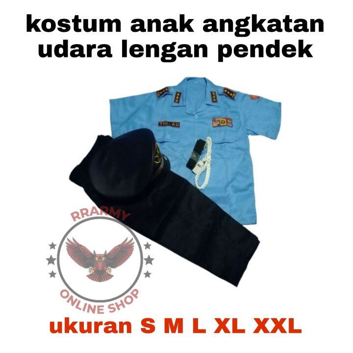 seragam TNI AU anak baju Tni anak one set Lengkap seragam karnaval ...