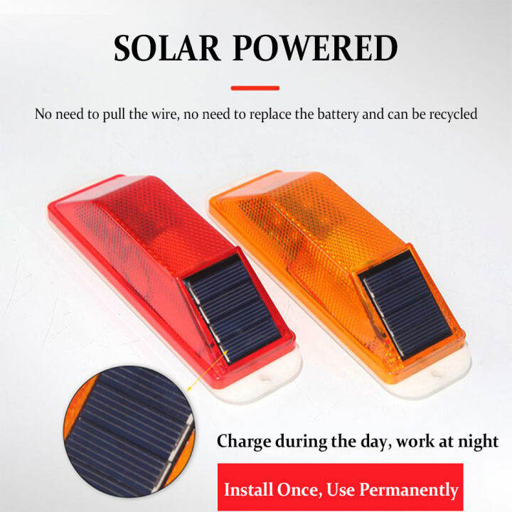 LED Solar Warning Light For Car Solar Strobe Light Solar Blinker ...
