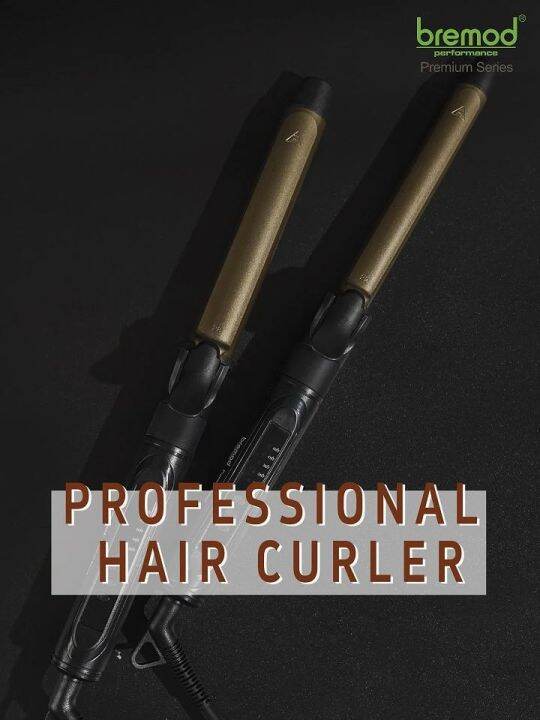 Bremod Premium Series Professional Hair Curler 360° Rotating Long ...