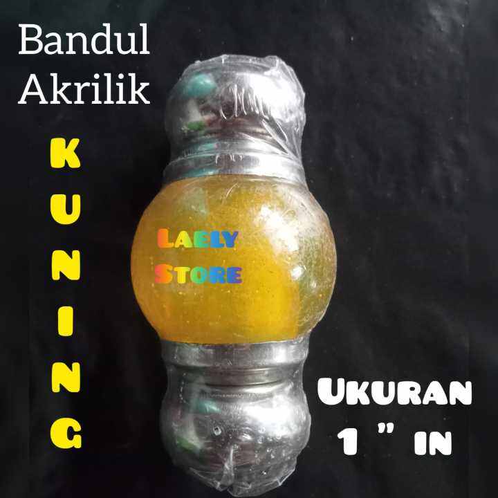 ornamen motif bandul akrilik stainless ukuran 1" in kuning hiasan pagar ...