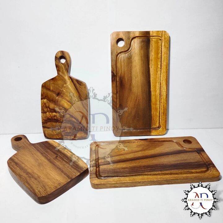 Wooden Chopping Board/ Sangkalan made of Acacia Wood | Lazada PH